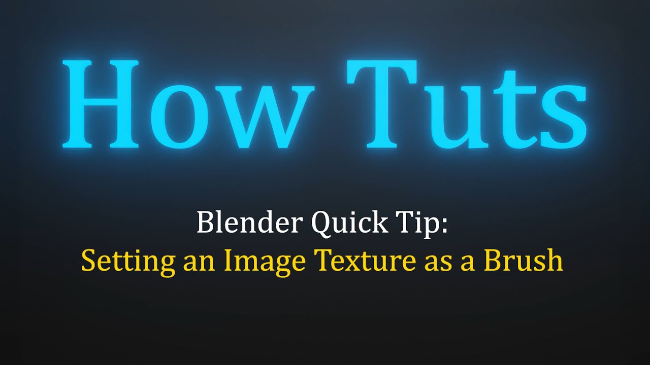 Using an Image File as a Texture Brush QUICK TIP - Blender Tutorial ...