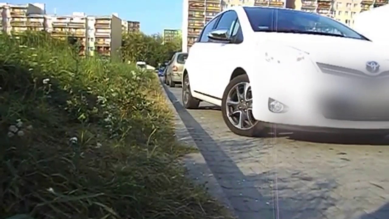 Phial under car's wheel - YouTube