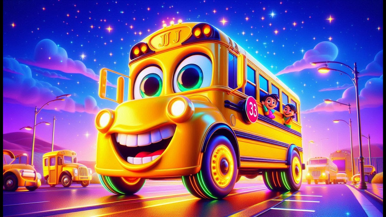 Happy Bright Bus Kids Rhyme | Fun 3D Animation Song for Children - YouTube