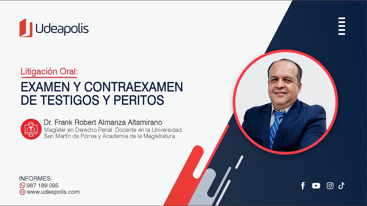 Examen y Contraexamen de Testigos y peritos | Frank Robert Almanza ...