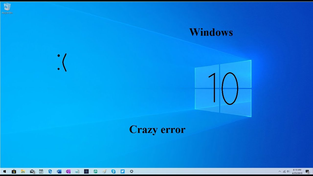 Windows10 crazy error - YouTube