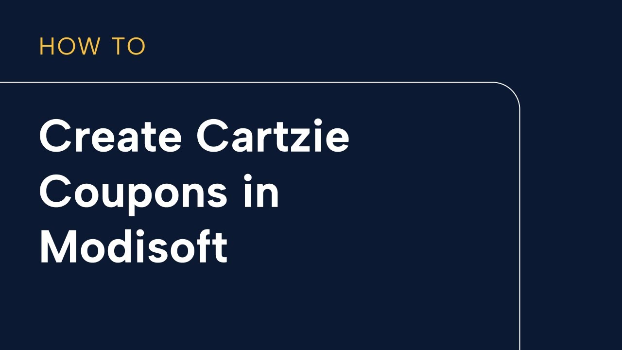 Creating Cartzie Coupons from Modisoft - YouTube