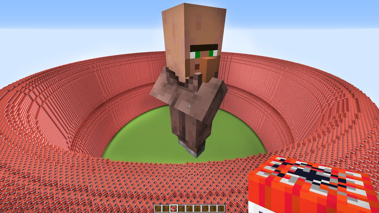 giant villager can survive here? - YouTube