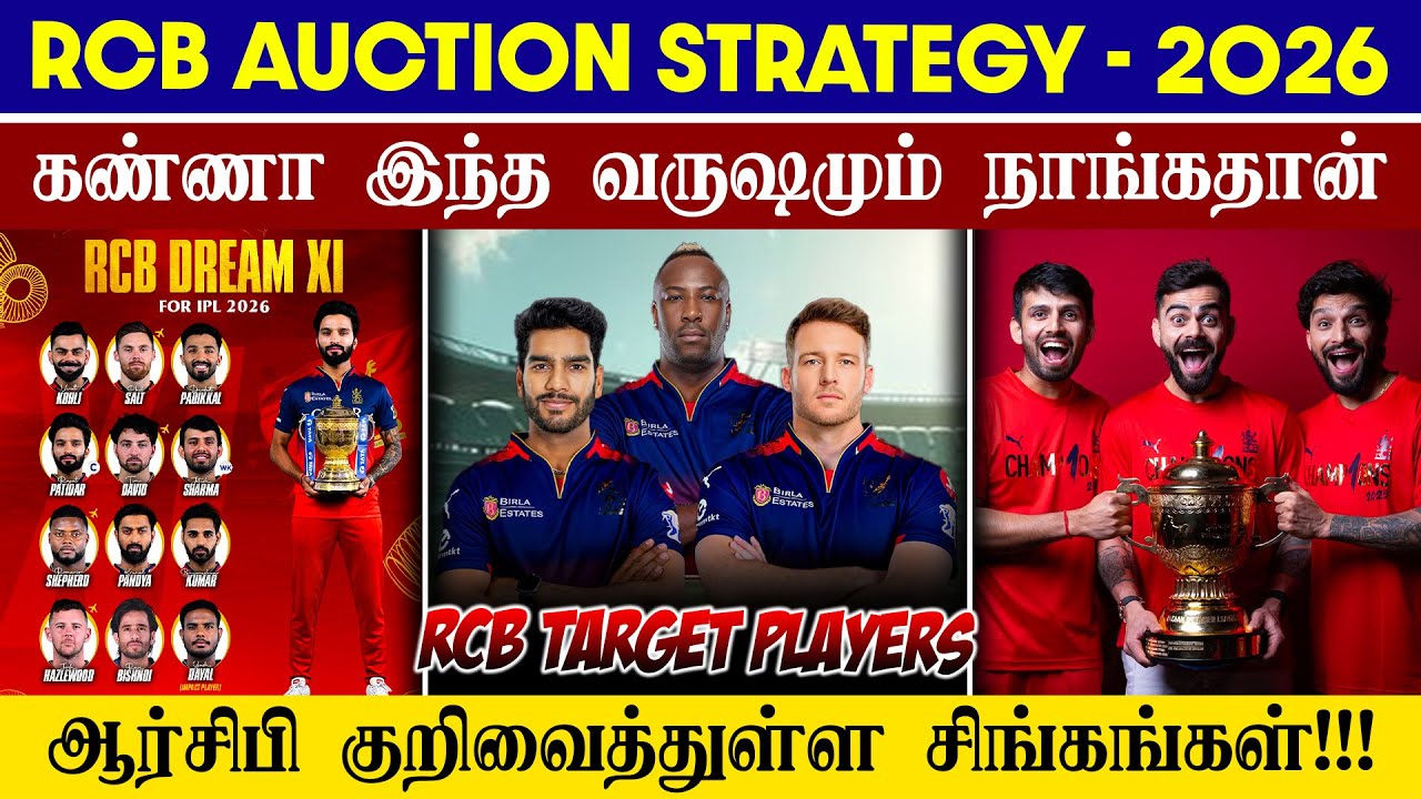 🔴LIVE : RCB Auction Strategy 2026💥| RCB Target Players Update😱 ...