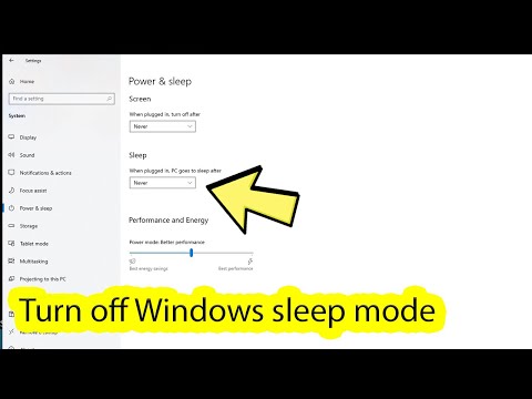 How to turn off sleep mode windows 10