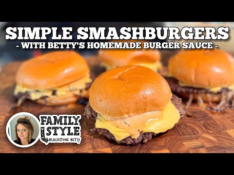 Simple Smashburgers with Burger Sauce on the Blackstone Griddle