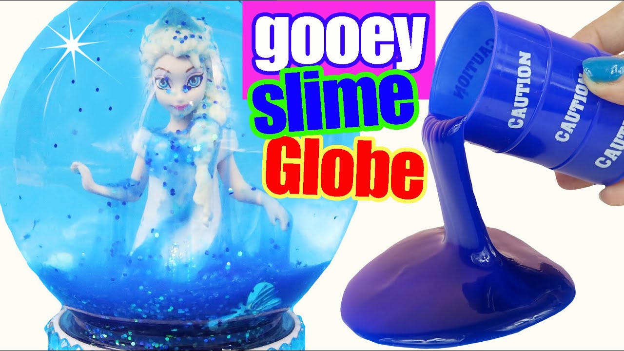 SLIMY FROZEN ELSA GOOEY SLIME GLITTER GLOBE Make Your Own How to Glitzi ...