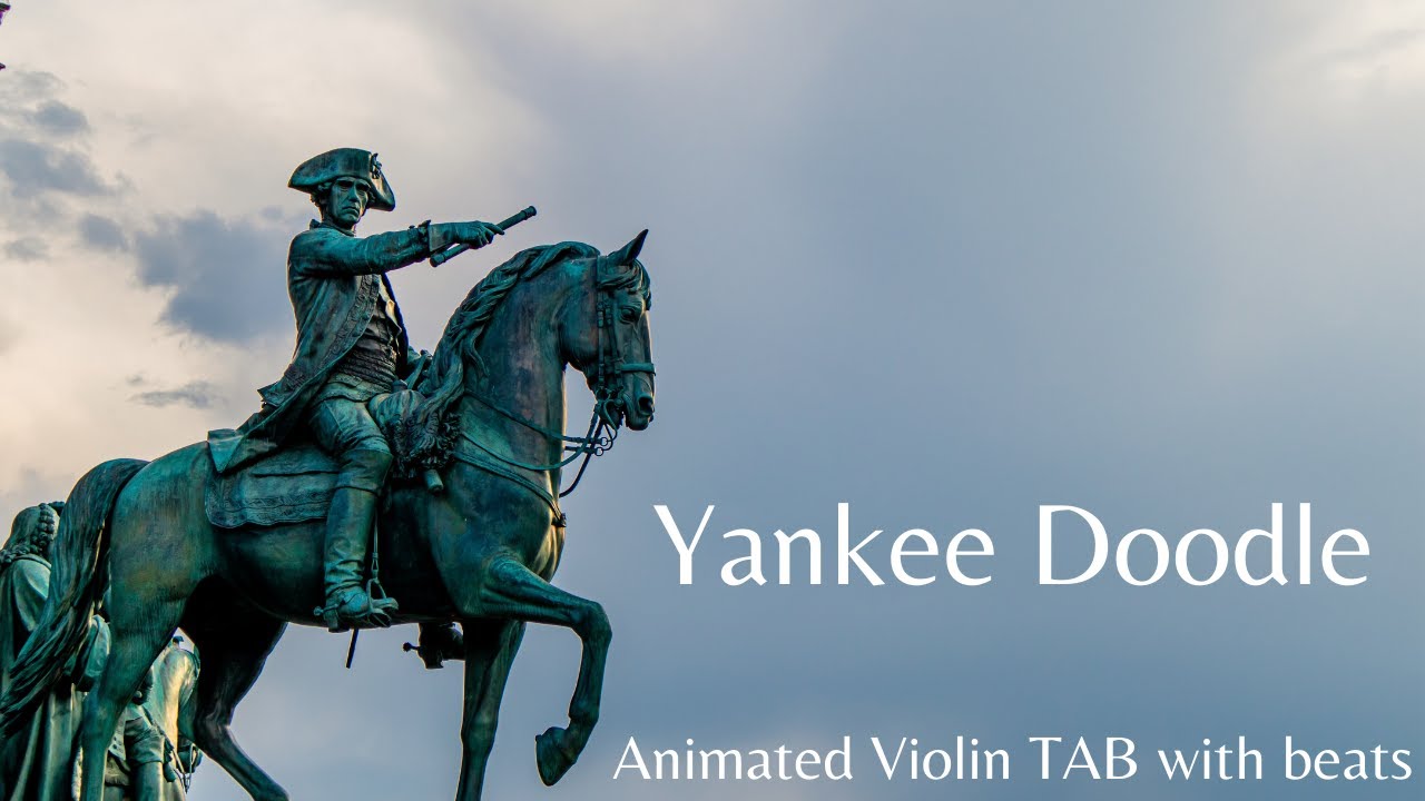 YANKEE DOODLE - Animated Violin TAB with beats - YouTube