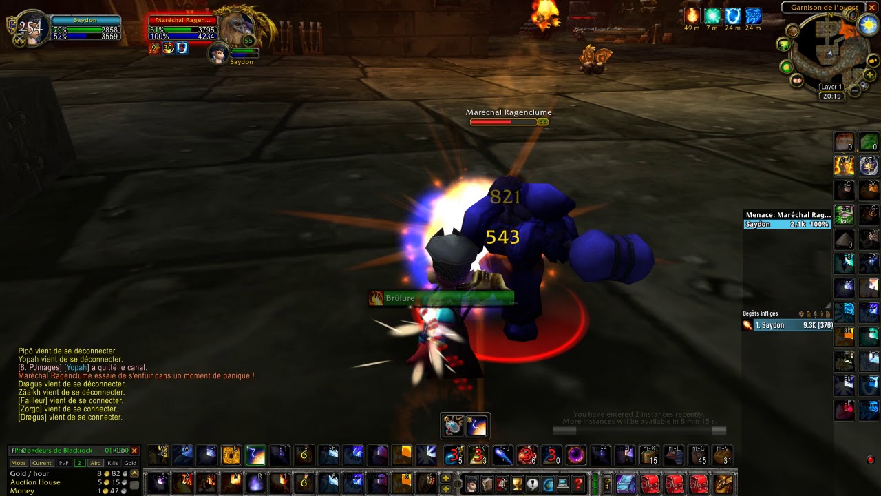 Wow classic General BRD HOJ farm en mage (fire raid spe) - YouTube