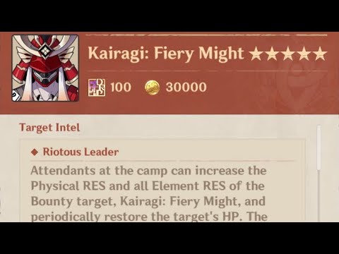 [Genshin Impact] Weekly Bounties @ Inazuma | Kairagi: Fiery Might - YouTube