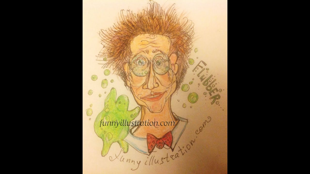 how to draw Robin Williams movies pictures Flubber - YouTube