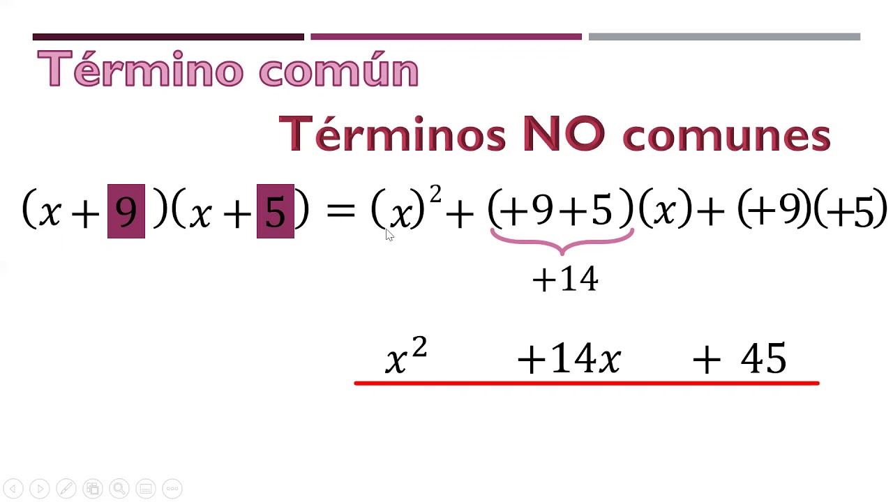 binomios con un término común - YouTube