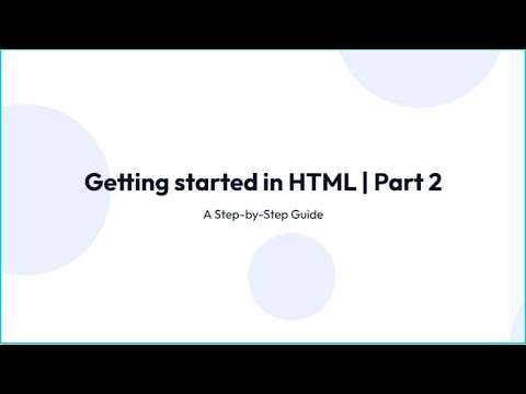 Getting started in HTML part - 2 | for beginners - YouTube