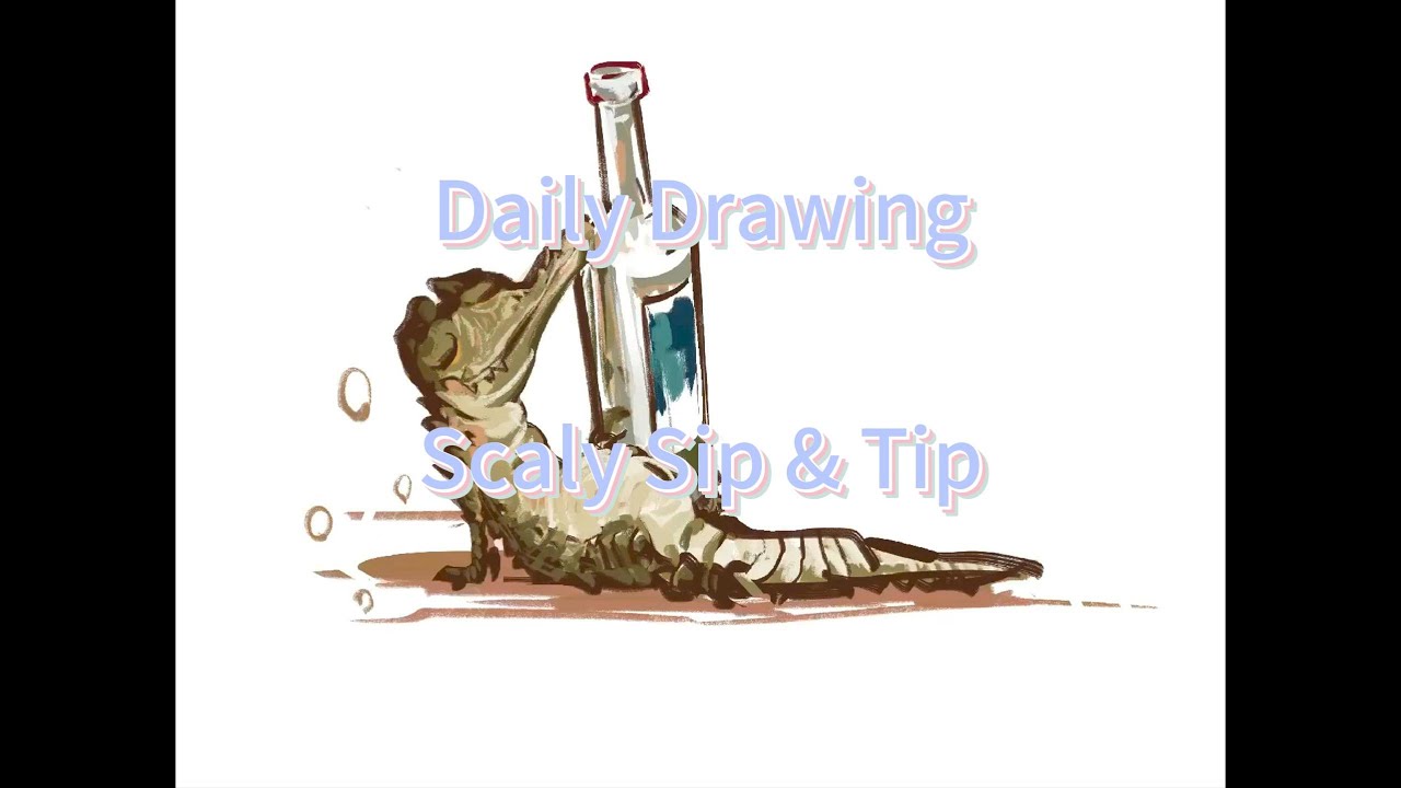 Daily Drawing | Tipsy Crocodile 🐊🍷 - YouTube