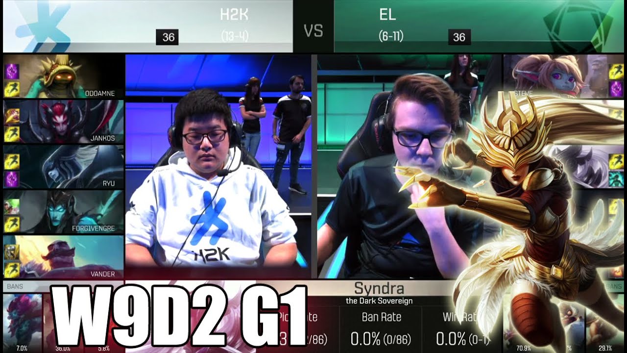 H2K Gaming vs Elements | Week 9 Day 2 S6 EU LCS Spring 2016 | H2K vs EL ...