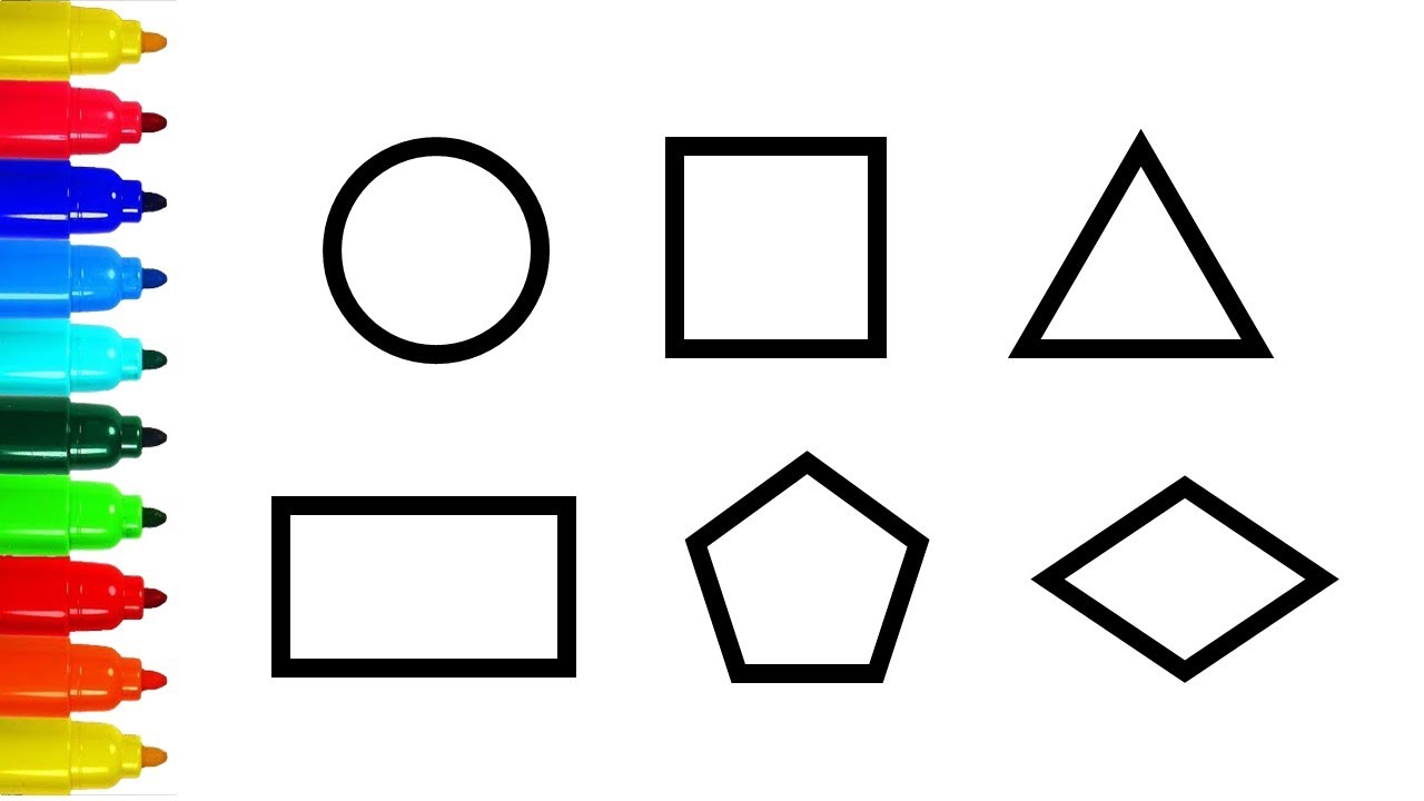 Learning colors shape for kids, circle, square, Triangle, rectangle ...