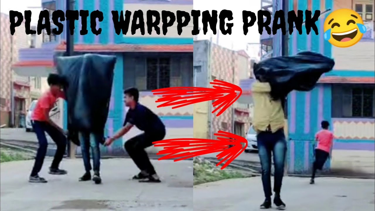 Plastic Wrapping people prank| prank in India|# ...