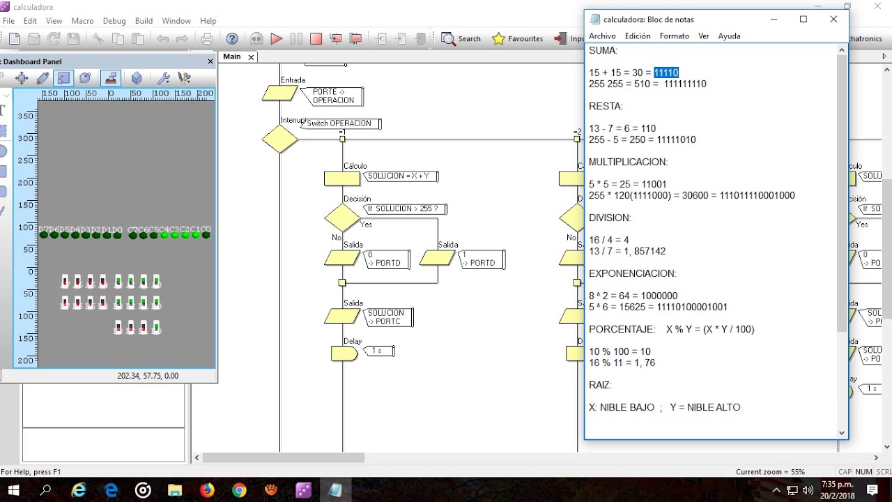 Calculadora en Flowcode 6 - YouTube