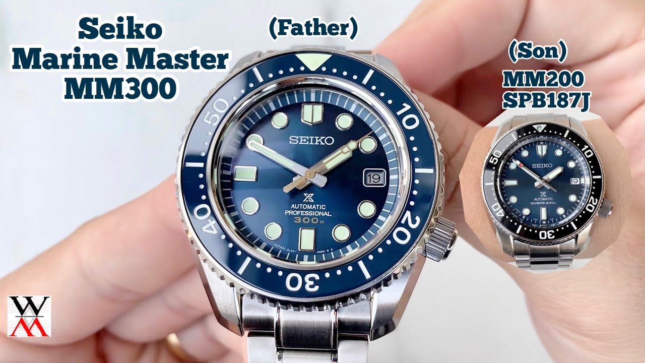 พ่อ - ลูก Seiko Marinemaster (MM300) SLA023J & SPB189J (MM200) - Wimol ...