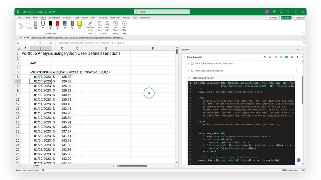 Anaconda Code: Create and Use User Defined Functions for Excel with Python - YouTube
