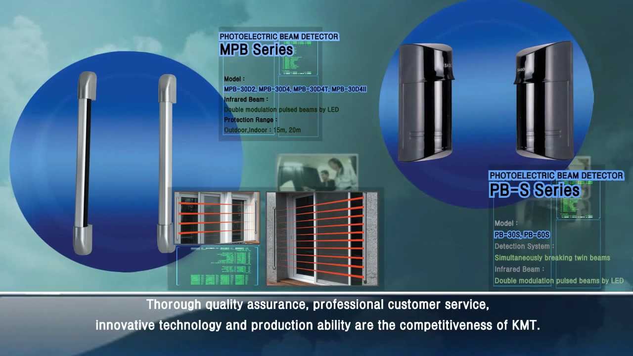 Photoelectric beam detectors,passive infrared detector by KMT - YouTube