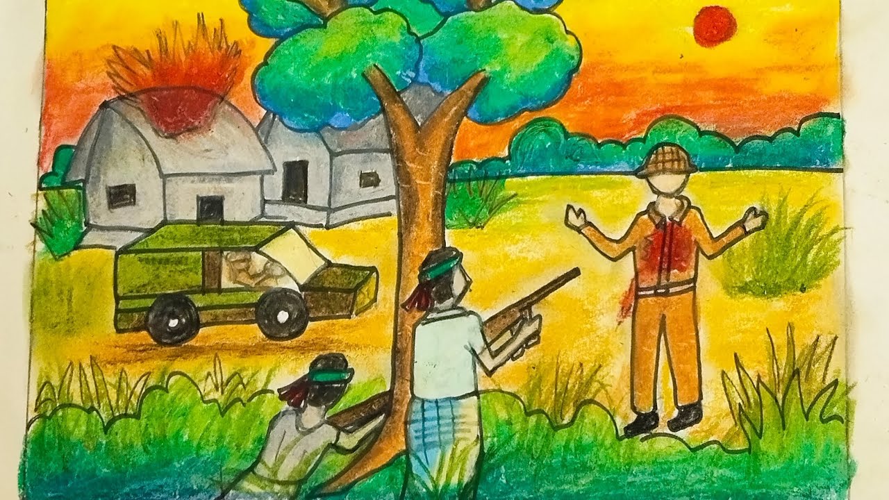 26 march drawing/ Easy independence day drawing /স্বাধীনতা দিবস # ...