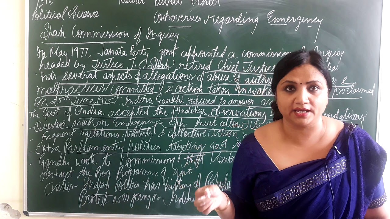 12th Political Science National Emergency { Shah Commission} - YouTube