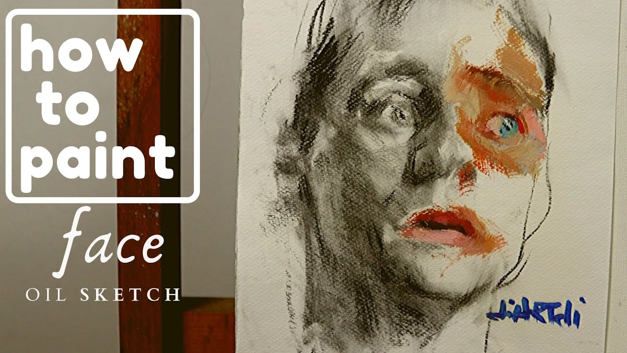 How to paint a Male Face, Art Tutorial #42 - YouTube