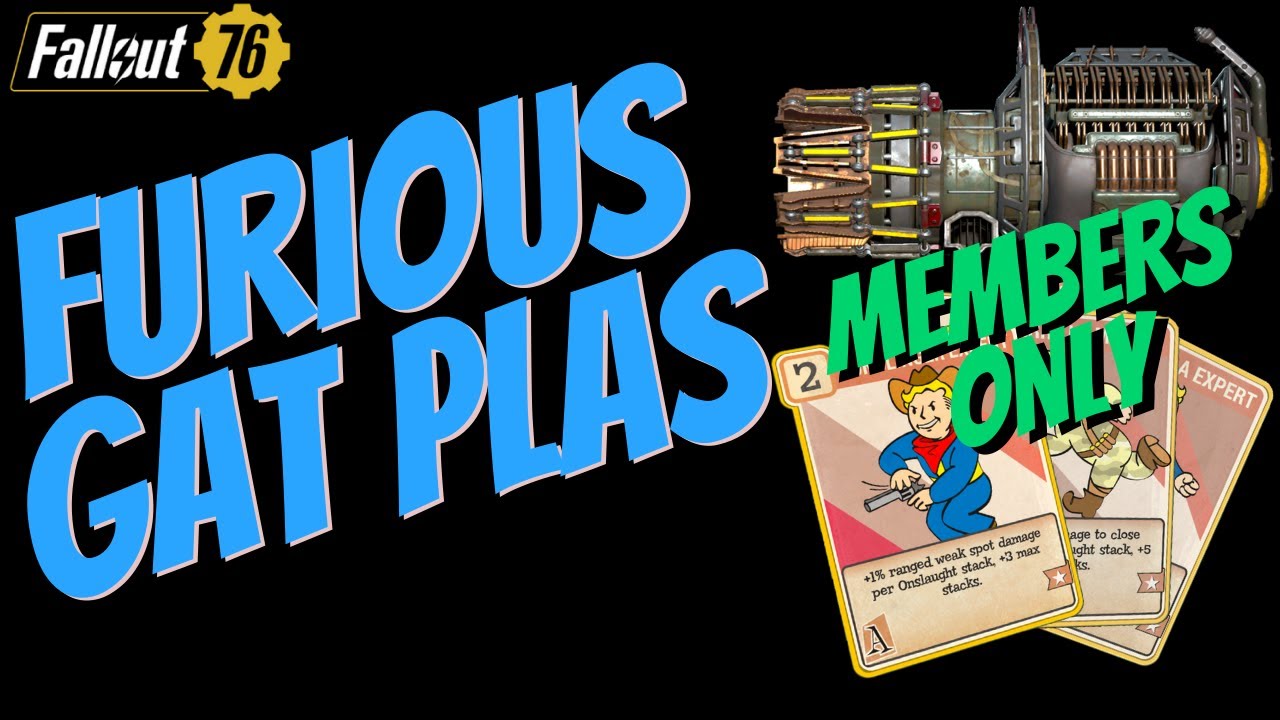 Fallout 76 PTS - Furious Gatling Plasma vs EN06 Guardian - YouTube