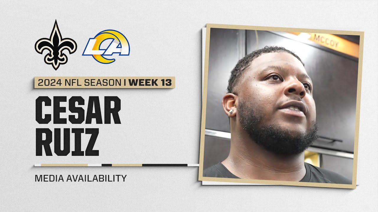 Cesar Ruiz talks Run Game, OLine Health | New Orleans Saints - YouTube