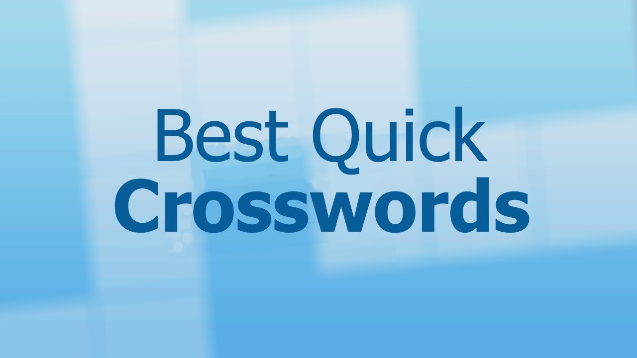 Best Quick Crosswords app - YouTube