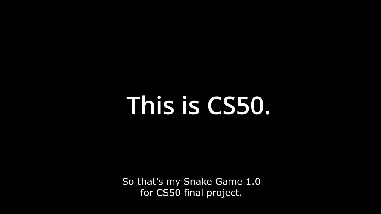 Snake Game for CS50 - YouTube