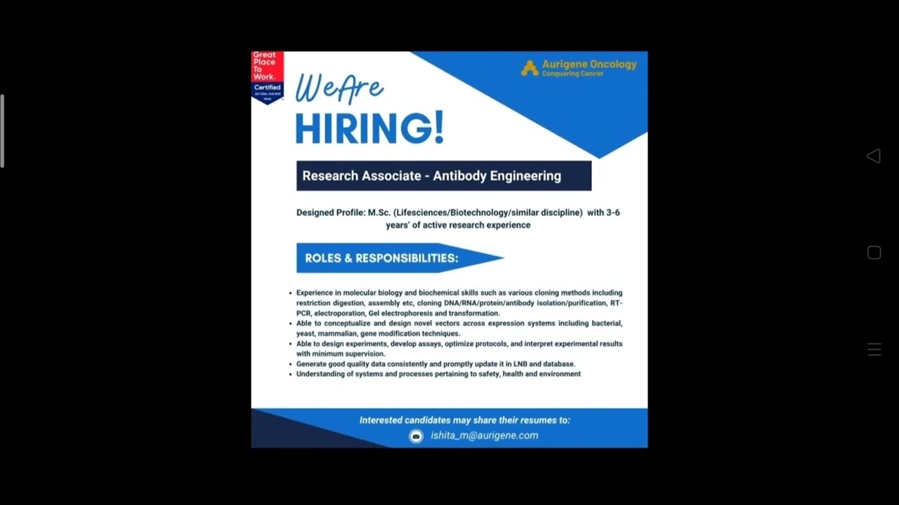 Reputed Life science MNC Company Jobs Vacancy 2024 - YouTube