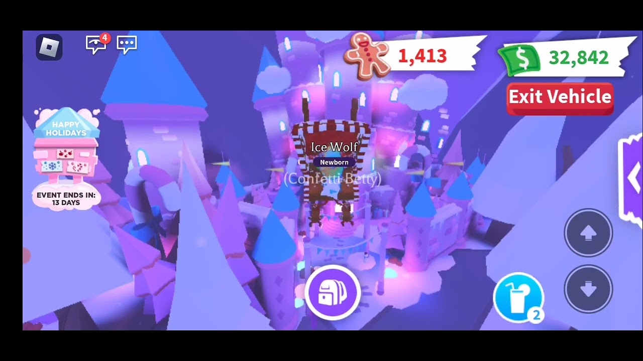 Week 4 of adopt me Christmas update. Ice Wolf and Ram. Cool fun with ...