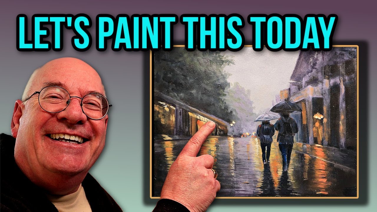 Lets Paint a realistic Street Scene | My FIRST EVER - YouTube
