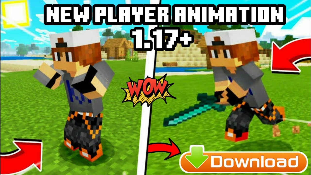 New Player animation mod for minecraft pe 1.17 | New Player animation ...