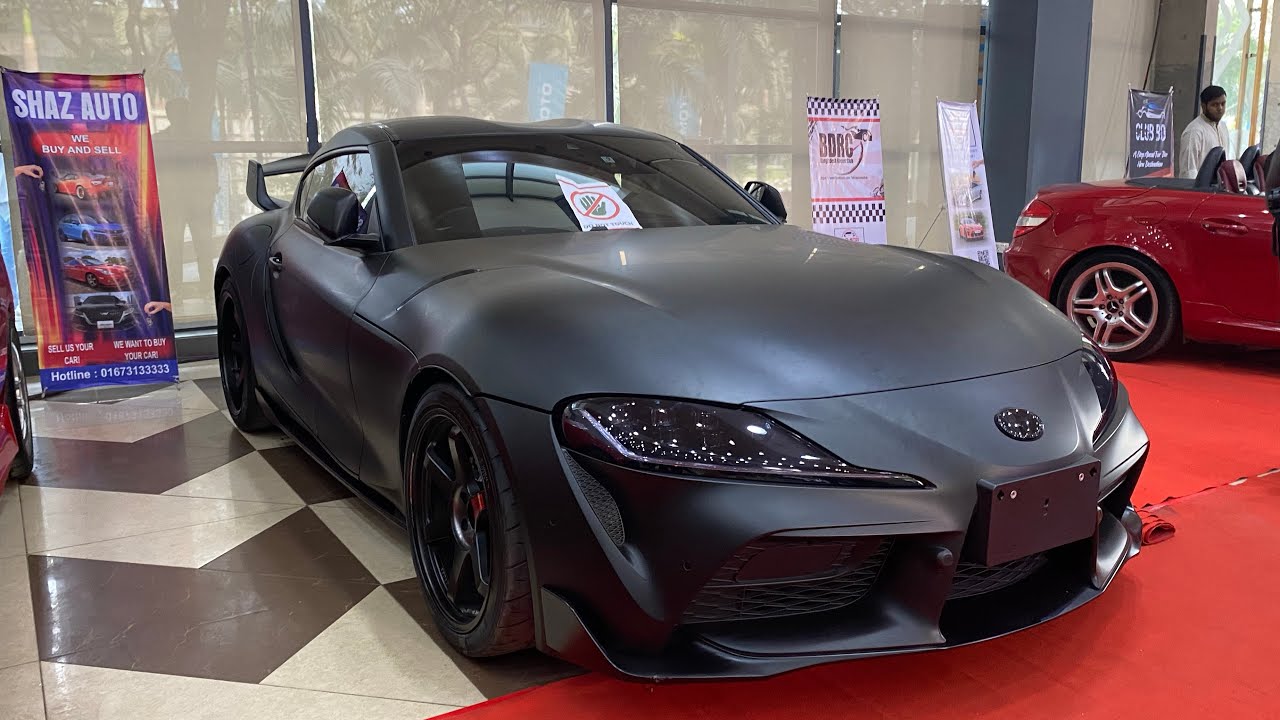 A90 Toyota Supra 2.0L (Matte Black wrapped) in Dhaka Motor Fest 2025 ...
