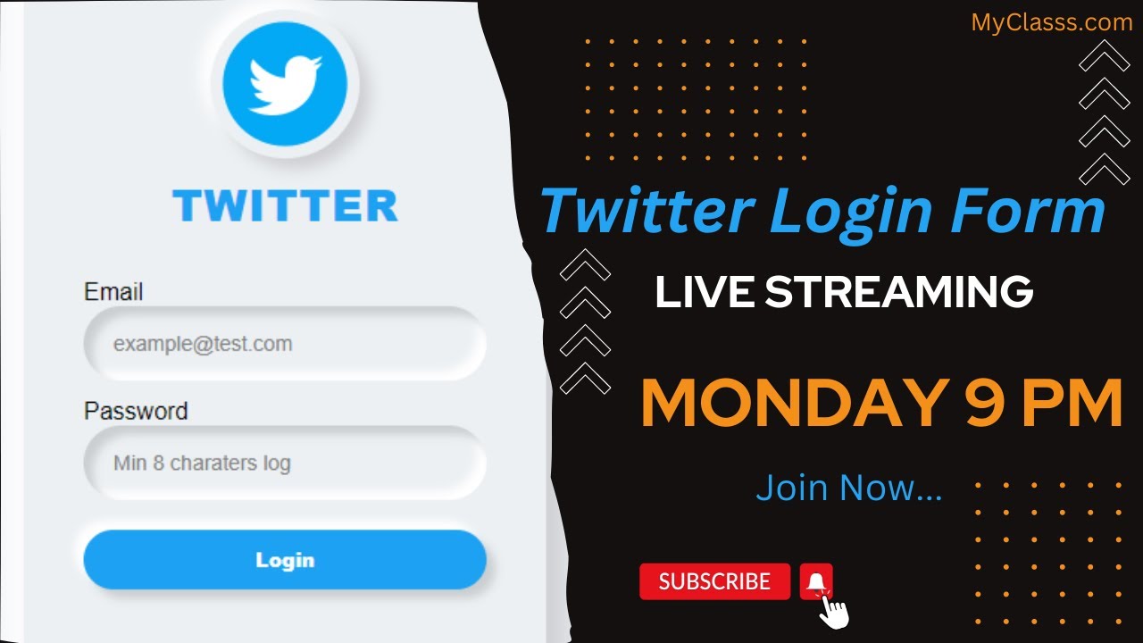 How To Create Twitter Login Form Using Html And Css