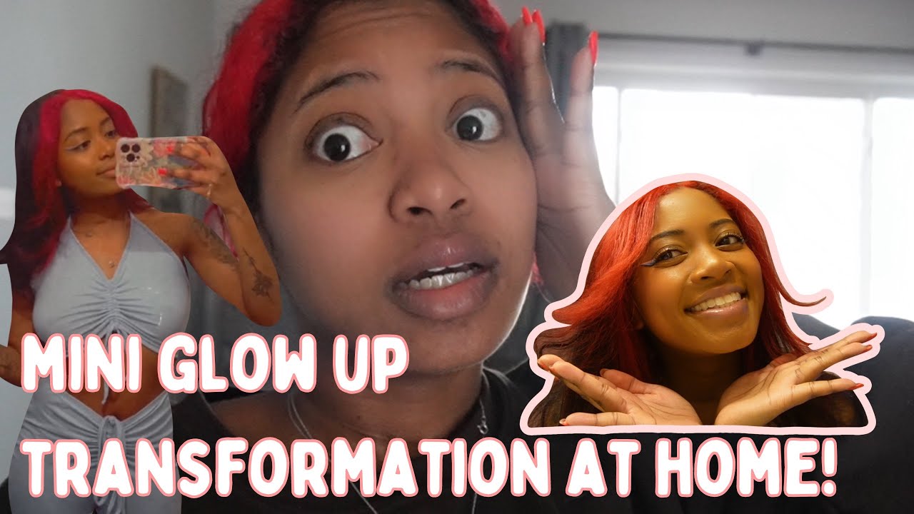 mini glow up transformation at home! - YouTube