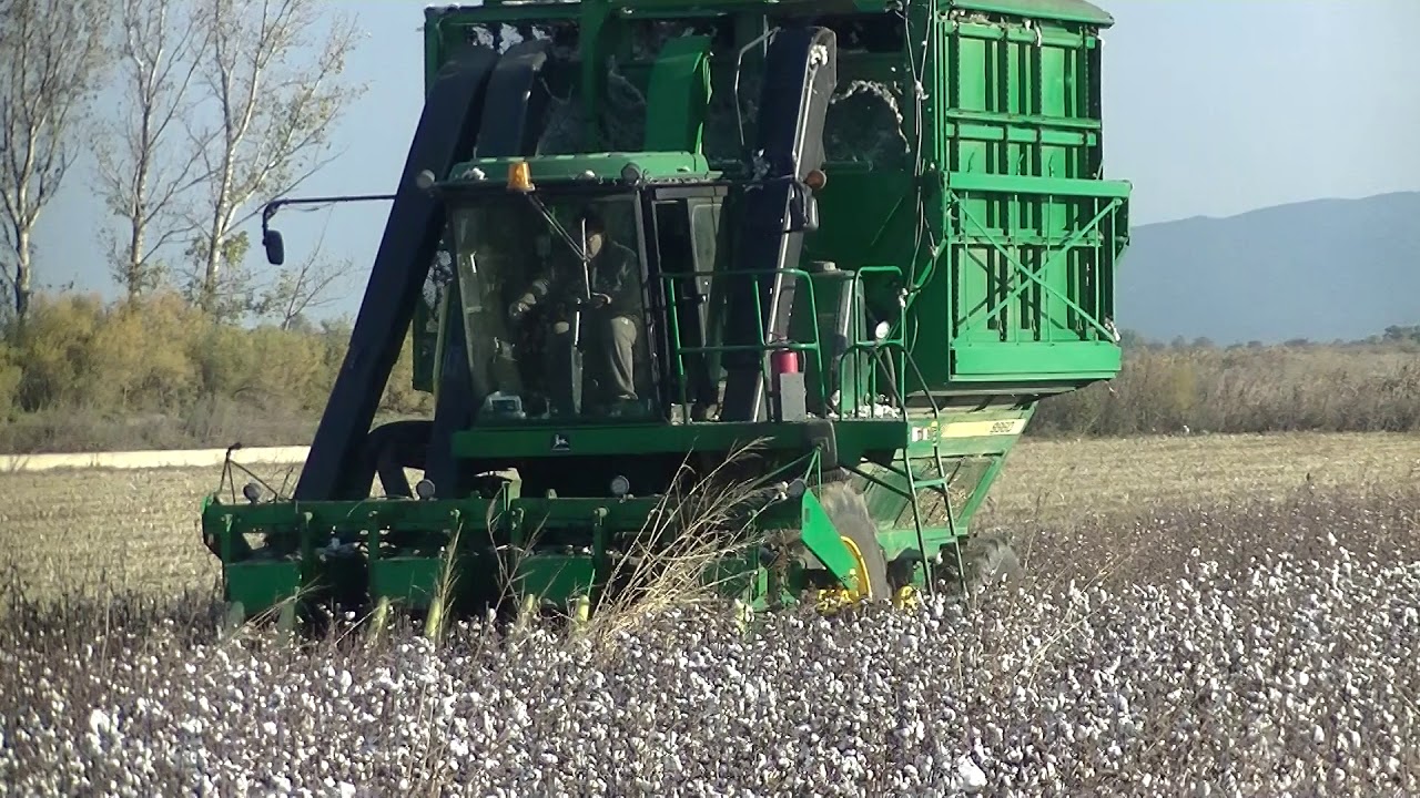 John Deere 9960 Cotton pickers Greece 5-11-2017 - YouTube