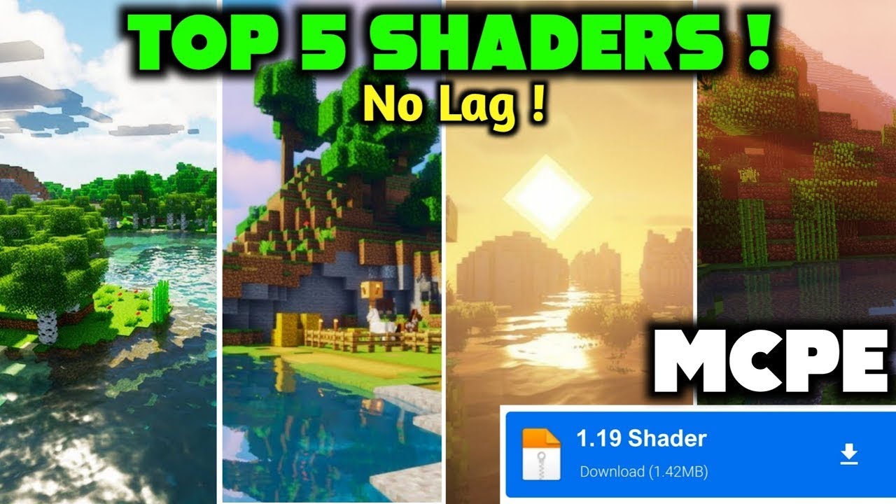 Top 5 Ultra Realistic Shaders MCPE 1.19+ || BSL || Render Dragon ...