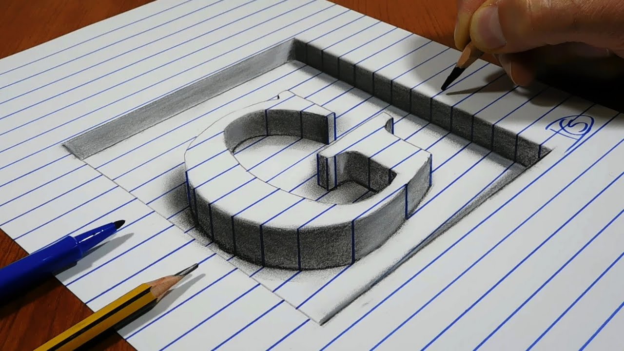 3D Trick Art On Line Paper, Letter G - YouTube