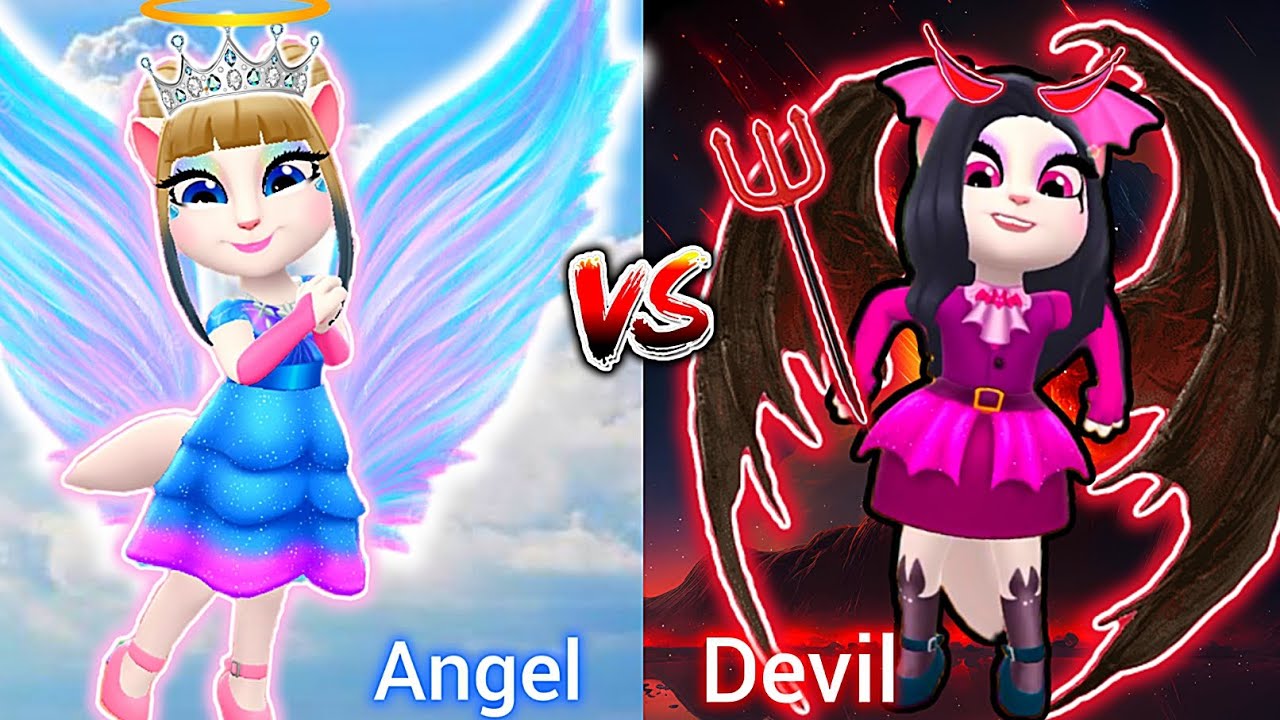 My talking Angela 2 - Angela angel Vs Angela Devil - Cosplay makeover ...