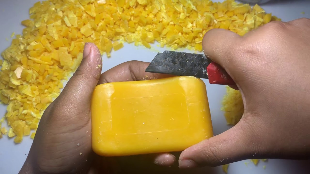 DRY SOAP CUTTING ASMR| DIAL GOLD - YouTube