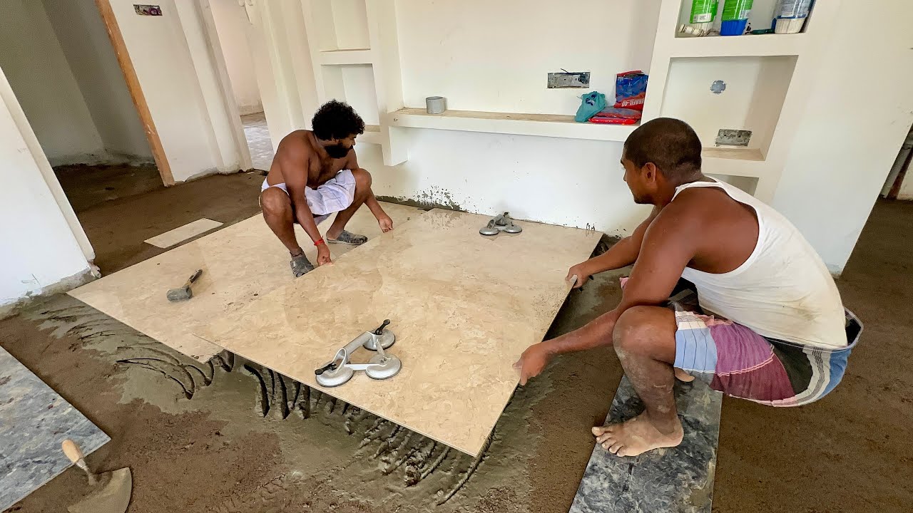 Floor Construction Techniques-How to Install 4x2 Size Flooring Tile ...