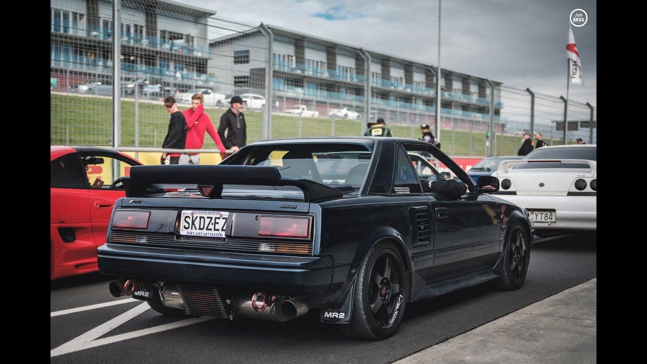 200whp V6 AW11 MR2 (Before it had a turbo) Drag racing at Chrome 2018 ...
