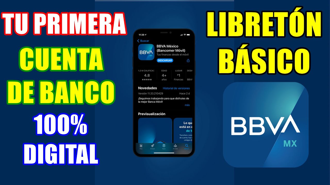 📘 Libretón BÁSICO BBVA 🤑 como ABRIR la CUENTA de DÉBITO DIGITAL de ...
