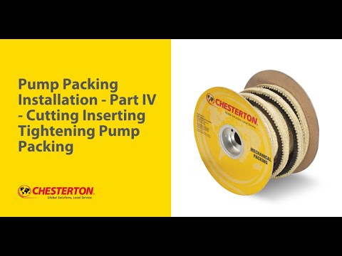 Pump Packing Installation - Part IV - Cutting Inserting Tightening Pump ...