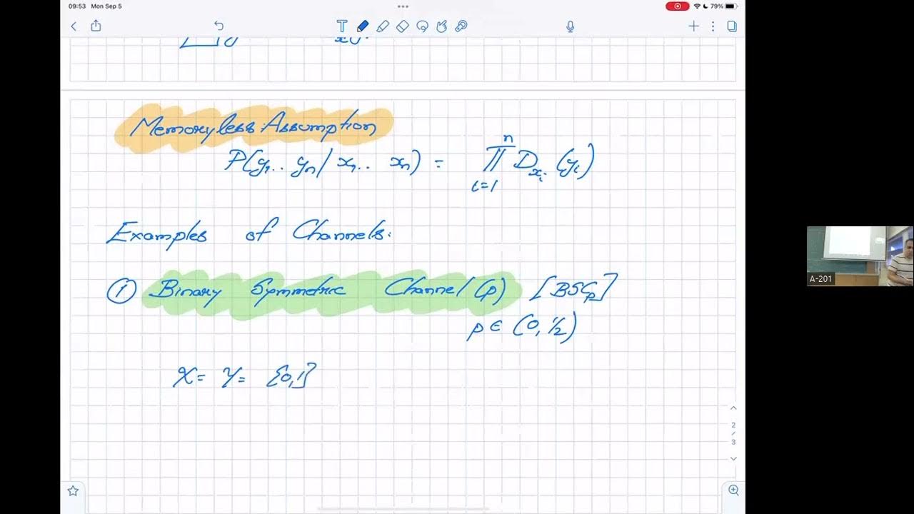 [CSS.318.1] Coding Theory Lecture 03: Shannon's Coding theorem - YouTube