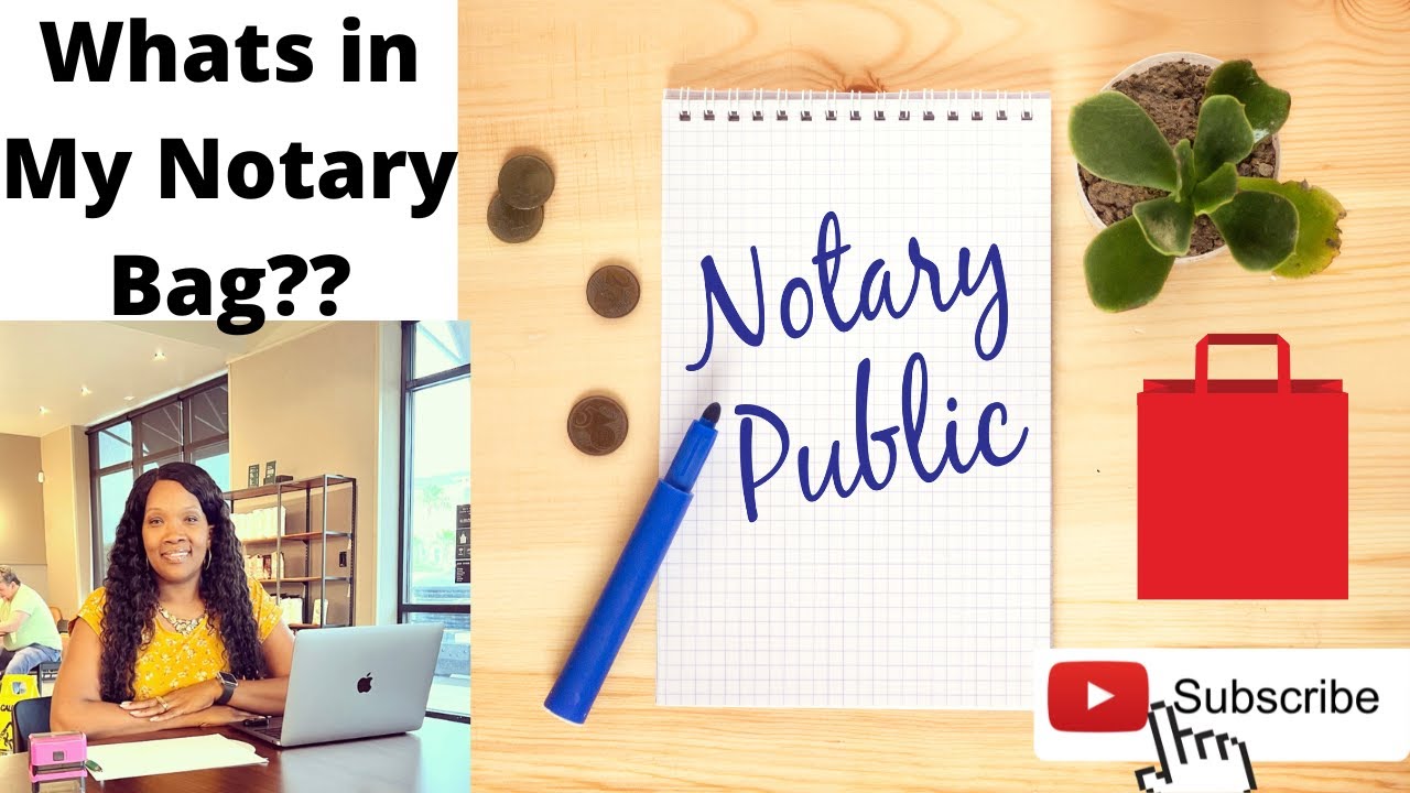 What's in my Notary Bag. Things to have as a Mobile Notary. - YouTube